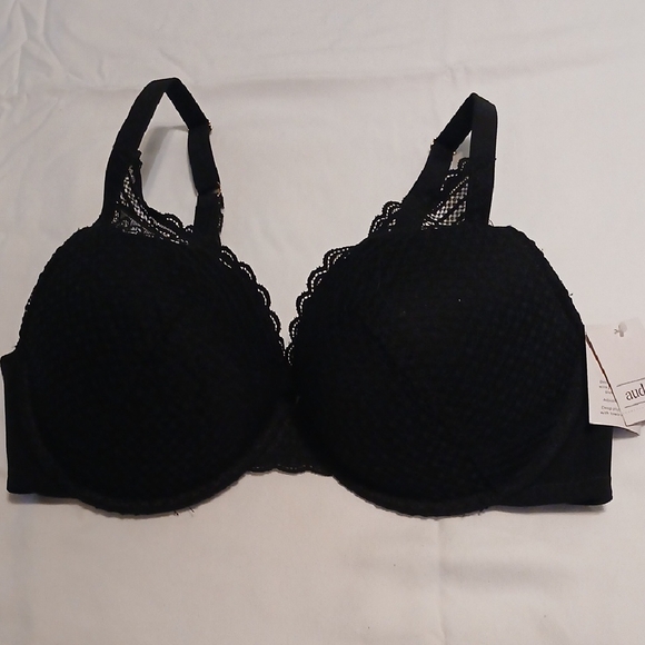 Auden | Intimates & Sleepwear | Auden Black Lace Trim Fullcoverage Bra ...